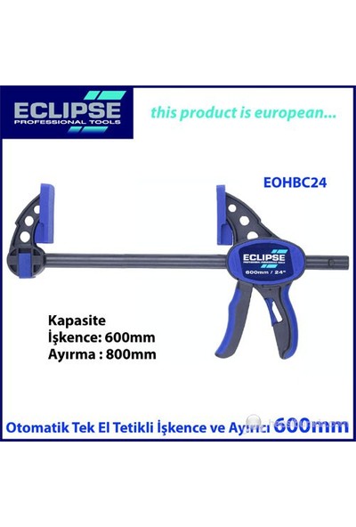 Eclipse Eohbc24 Otomatik Tek El İle Kullanım İşkence Ve Ayırıcı 600 Mm