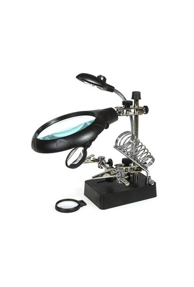 Sline Mg16129c Masa Üstü Ledli Mini Büyüteç Havya Stand Pcb Tutucu Sline Mg16129c Masa Üstü Ledli Mini Büyüteç Havya Stand Pcb Tutucu