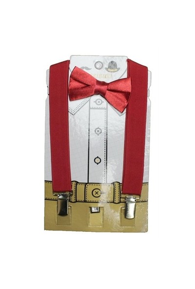 Nekibuki Askı 719 Papyonlu Kırmızı