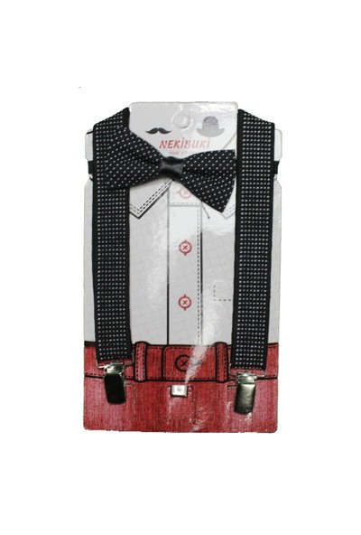 Nekibuki Askı 722 Papyonlu Siyah Nekibuki Askı 722 Papyonlu Siyah