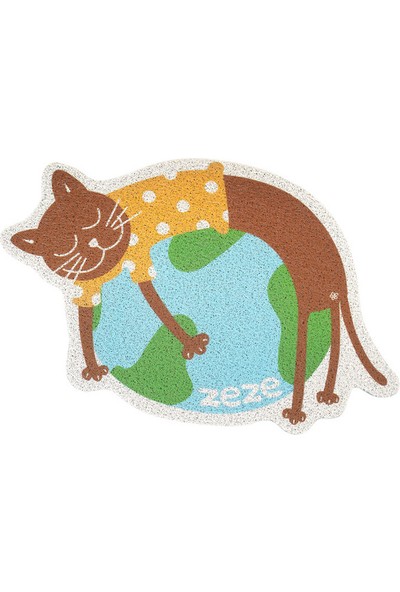 Qualife Kedi Kumu Tuvalet Paspası 73 x 48 cm (Yurt Dışından)