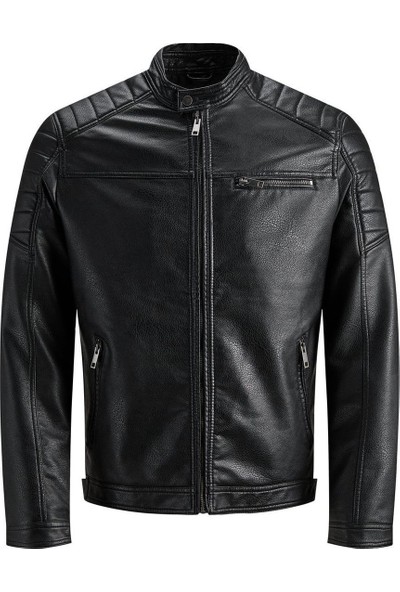 Jack & Jones Erkek Spor Deri Ceket 12197682