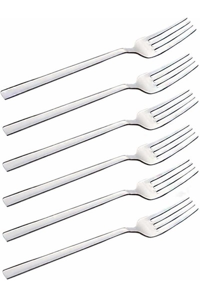 Maomao 6'lı Çelik Tatlı Çatalı Meyve ve Kahvaltı Çatal Seti