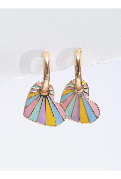 New Obsessions Rainbow Kalp Sallantılı Küpe