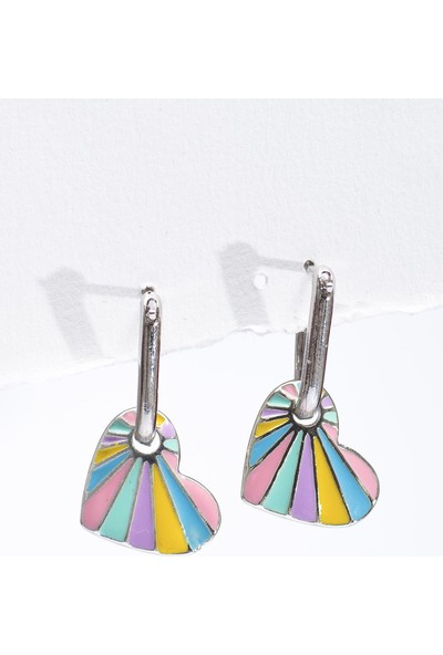 New Obsessions Rainbow Kalp Sallantılı Küpe