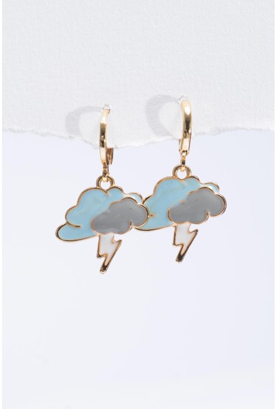 New Obsessions Mavi Bulut Sallantılı Küpe