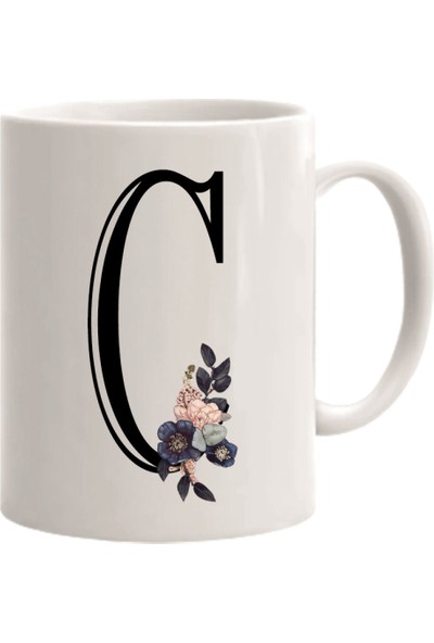Mehra Baskı Kış Serisi C Harfi Basklı Kupa