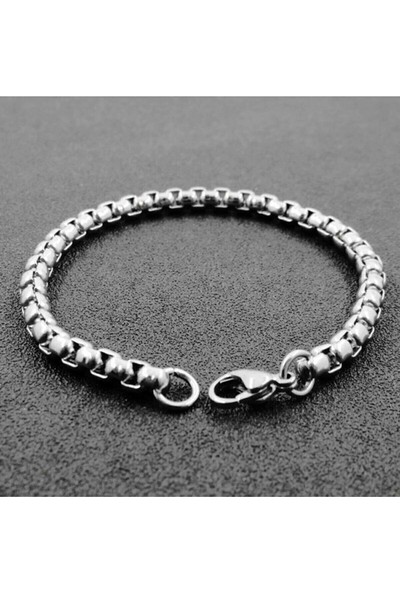 The Collection Çelik Örme Erkek Zincir Bileklik