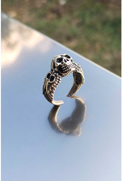 The Collection Kurukafa Model Gümüş Kaplama Ayarlanabilir Yüzük The Collection Kurukafa Model Gümüş Kaplama Ayarlanabilir Yüzük