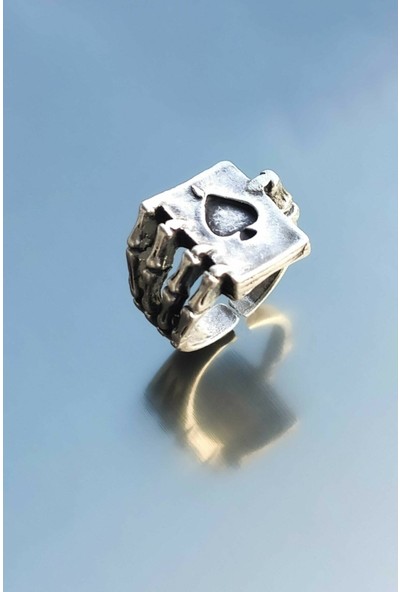 The Collection Maça Iskelet Iskambil Ayarlanabilir Yüzük