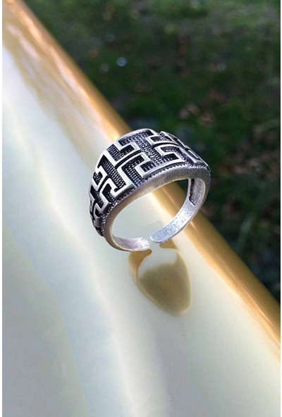 The Collection Labirent Model Ayarlanabilir Gümüş Kaplama Yüzük