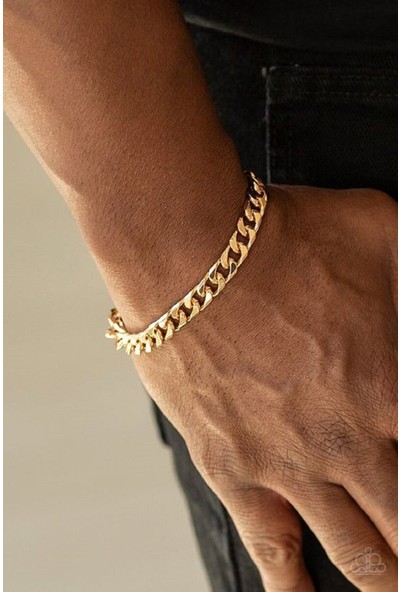 The Collection Erkek Altın Kaplama Çelik Bileklik