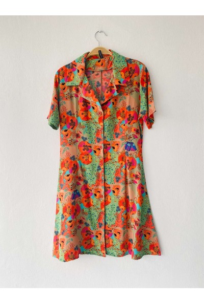 Retrobird 70 S Kırmızı Puantiyeli Elbise Kadın