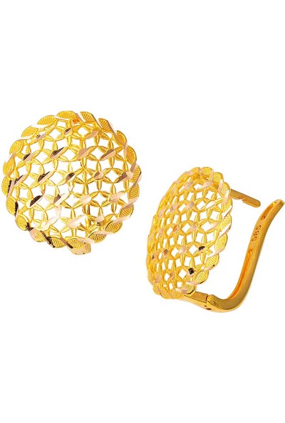 Bilezikci Yaşam Çiçeği 14 Ayar Altın Küpe