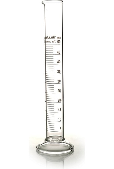 Edulab Cam Dereceli Silindir Mezür 1/2 Bölmeli 50 ml Edulab Cam Dereceli Silindir Mezür 1/2 Bölmeli 50 ml