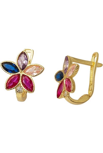 Bilezikci Gönül Çiçeği Altın Çocuk Küpesi