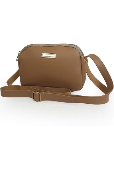 Hanselis Kadın Taba Üç Bölmeli Omuz Çantası Hanselis Kadın Taba Üç Bölmeli Omuz Çantası
