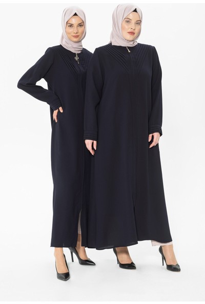 Beyza Nervür Yakalı Lacivert Ferace 3325 Beyza Nervür Yakalı Lacivert Ferace 3325