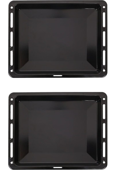 Icqn Arçelik ve Beko Için Uyumlu Ankastre Emaye 2 'li Fırın Tepsisi 460 mm x 375 mm