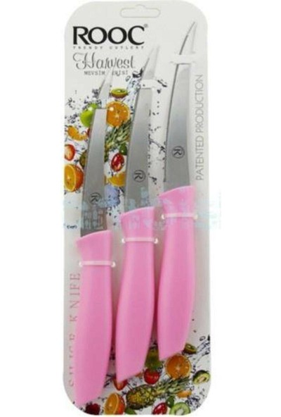Rooc 3'lü Lazer Kesim Meyve Sebze Bıçağı Rooc 3'lü Lazer Kesim Meyve Sebze Bıçağı
