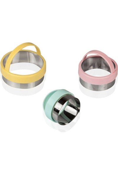 Sun Plastik Metal Yuvarlak Hamur Kesici 3'lü Sun Plastik Metal Yuvarlak Hamur Kesici 3'lü