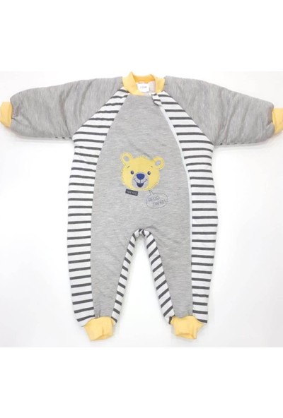 Uğur Böceği Çocuk Uyku Tulumu Elyaflı 1-6 Yaş Pandalı Çizgili Figürlü