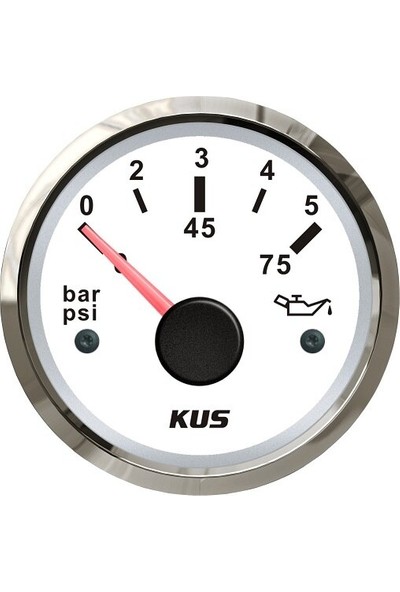 Sealux Yağ Basınç Göstergesi 5bar Ø52MM Beyaz 12/24V Tekne / Yacht - Yat Sealux Yağ Basınç Göstergesi 5bar Ø52MM Beyaz 12/24V Tekne / Yacht - Yat