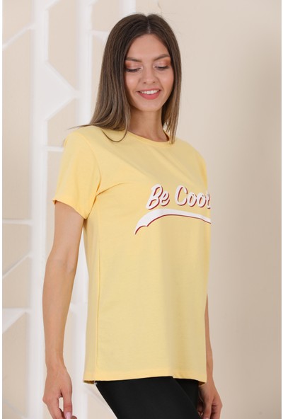 Renkli Store Renklistore Be Cool Baskılı T-Shirt Renkli Store Renklistore Be Cool Baskılı T-Shirt