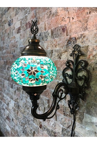 Okyanus Hediye Mozaik Oval Aplik Otantik Dekoratif Gece Lambası