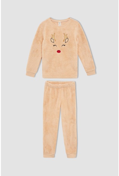 DeFacto Defacto Fit Regular Fit 2'li Örme Pijama V6312A621WN