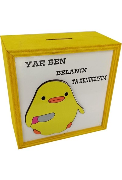 Art&Gift Belalı Civciv Ahşap Kabartmalı 3D Kumbara Art&Gift Belalı Civciv Ahşap Kabartmalı 3D Kumbara