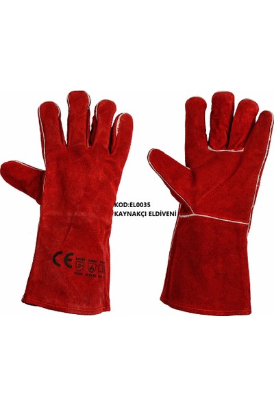 Starline Kırmızı Kaynakçı Eldiveni 72'li