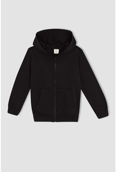 DeFacto Erkek Çocuk Regular Fit Kapüşonlu Kanguru Cepli İçi Yumak Tüylü Sweat Hırka U5812A621AU DeFacto Erkek Çocuk Regular Fit Kapüşonlu Kanguru Cepli İçi Yumak Tüylü Sweat Hırka U5812A621AU