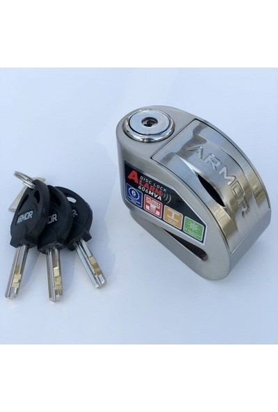 Armor 606MVA 6 mm Renkli Alarmlı Disk Kilidi Armor 606MVA 6 mm Renkli Alarmlı Disk Kilidi