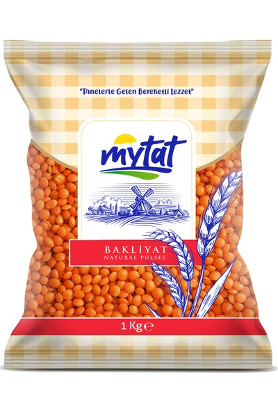 Mytat Kırmızı Mercimek Futbol Tane 1 kg Mytat Kırmızı Mercimek Futbol Tane 1 kg