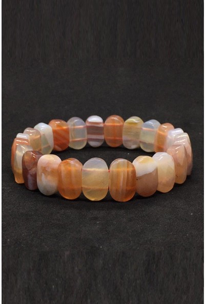 Kamus Kesme Akik Doğal Taş Bileklik