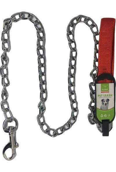 Nunbell Soft Saplı Kalın Zincir Gezdirme Kırmızı 4 mm x 120 cm