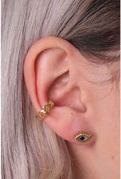 Hestia Zincir Örgü 925 Ayar Kıkırdak Gümüş Küpe Hestia Zincir Örgü 925 Ayar Kıkırdak Gümüş Küpe