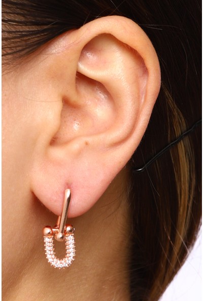 Hestia Sallantılı Işıltılı Modern Gümüş Küpe