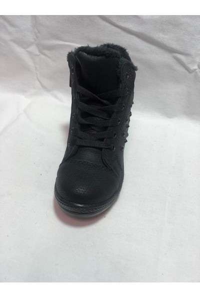 Güven Kundura Siiyah Zımbalı Fermuarlı Bot