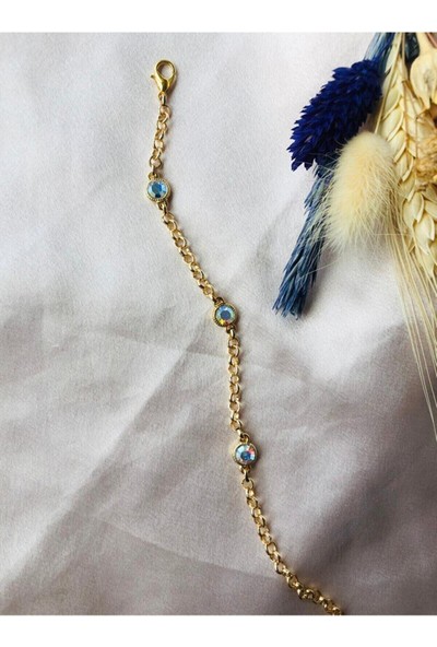 Bers Aksesuar Üçlü Mavi Taşlı Bileklik