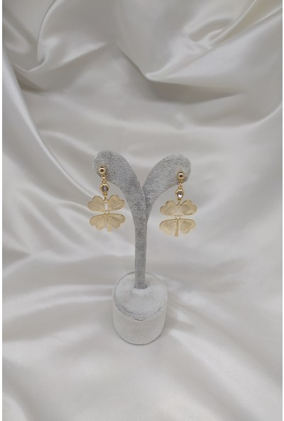 Bers Aksesuar Kadın Çelik Yonca Küpe