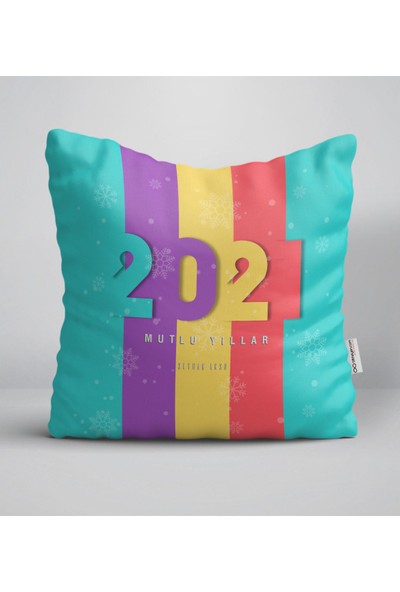 BK Kişiye Özel 2022 Mutlu Yıllar Beyaz Yastık-8