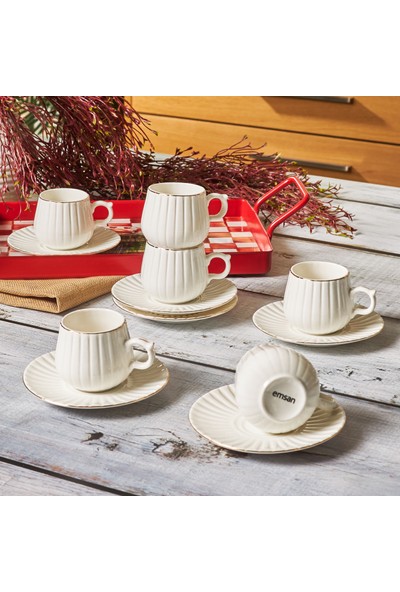 Emsan Çamlıca 6 Kişilik Kahve fincan Takımı
