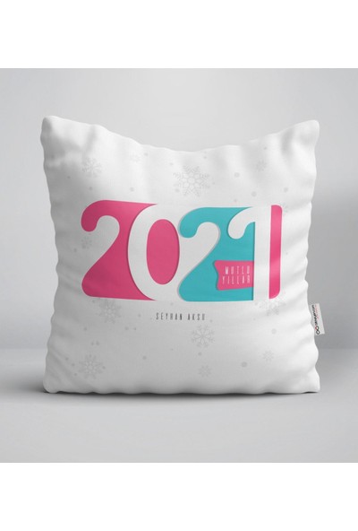 BK Kişiye Özel 2022 Mutlu Yıllar Beyaz Yastık-6