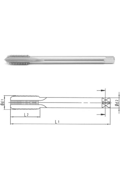 MTE Makina Takım M8 x 1 Tip B Hss Somun Kılavuzu MTE Makina Takım M8 x 1 Tip B Hss Somun Kılavuzu