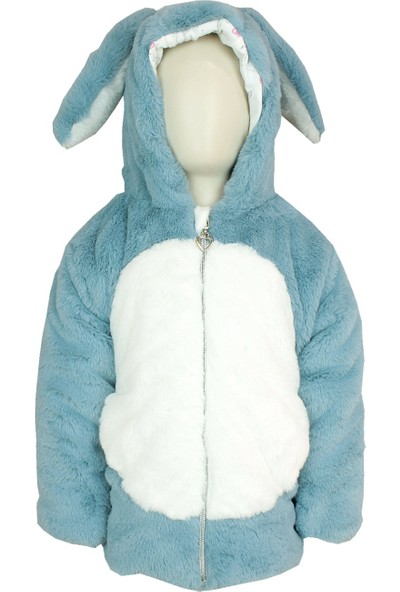 Cantoy Kız Bebek Tavşanlı Peluş Mont