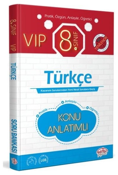 Editör 8. Sınıf Vıp Türkçe Konu Anlatımı