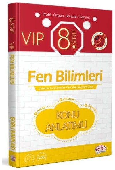 Editör 8. Sınıf Vıp Fen Bilimleri Konu Anlatımlı