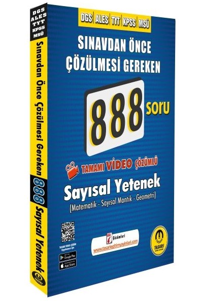 Tasarı Dgs Ales Video Çözümlü 888 Sayısal Soru Bankası Tasarı Dgs Ales Video Çözümlü 888 Sayısal Soru Bankası